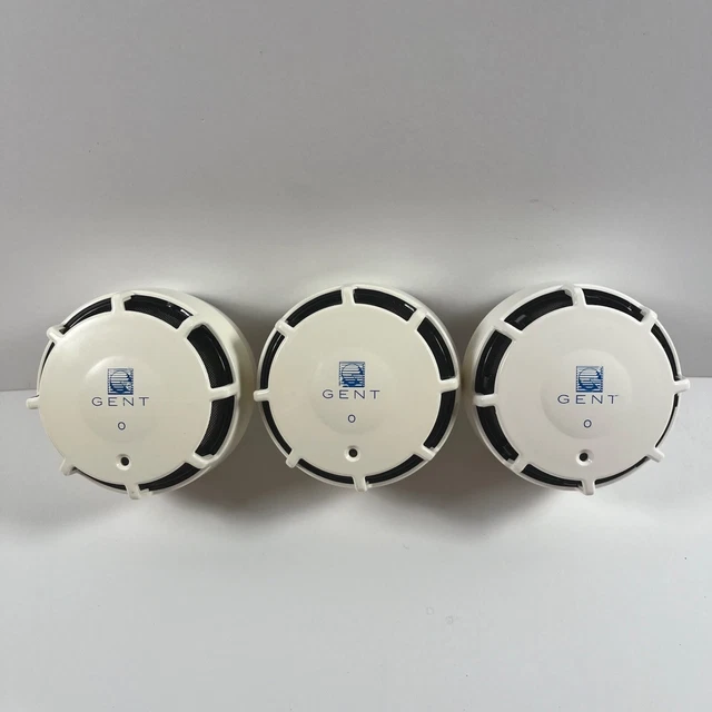 3 X GENT 34710 Fire Alarm Smoke & Heat Detector Optical System 34000 ...