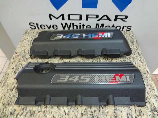 CHALLENGER CHARGER ENGINE Cover Valve 5.7L 345 Hemi Mopar 2 Pcs Carbon ...