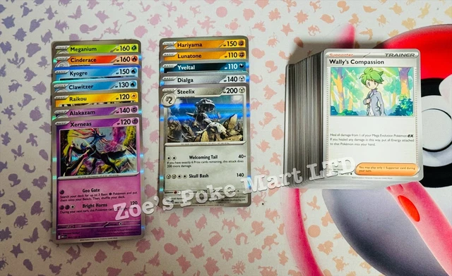 POKÉMON MEGA EVOLUTION - Complete Base Set 122 Cards - Common/Uncommon ...