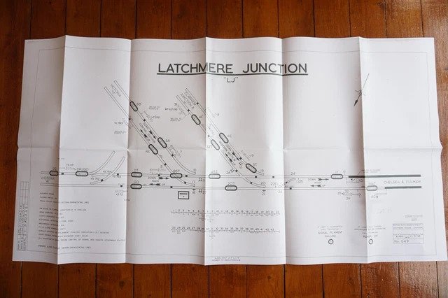 1980 LATCHMERE JUNCTION Signalling Signal Box Sidings Railway Plan ...