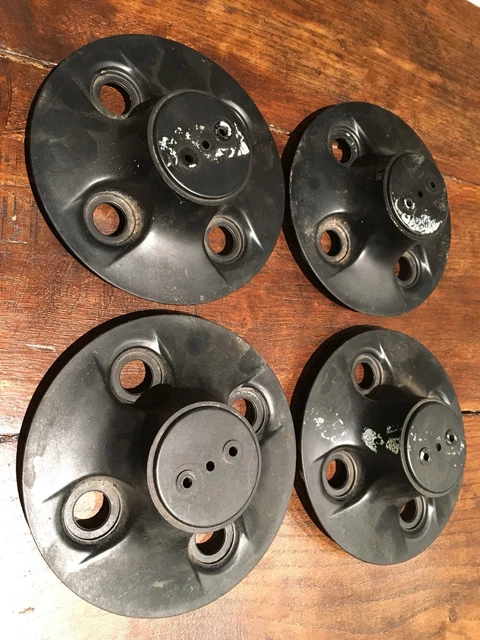 TRIUMPH TR6 STEEL wheel centre caps set of 4 - Black £8.00 - PicClick UK