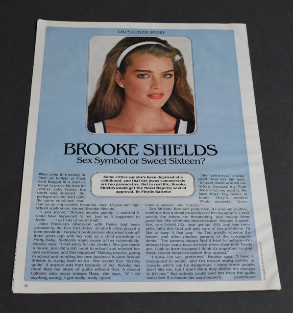 1981 Print Ad Brooke Shields Sex Symbol Or Sweet Sixteen Article Beauty Art 1598 Picclick