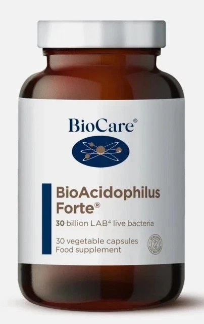 BIOCARE - BIOACIDOPHILUS Forte, 30 Billion LAB* Live Bacteria, 30 ...