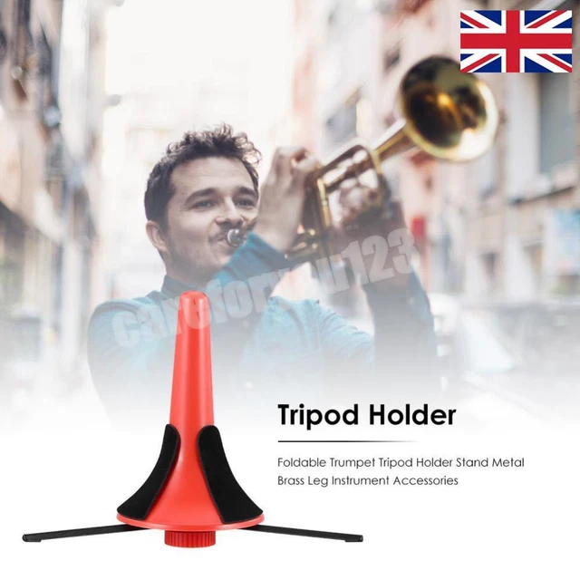FOLDABLE TRUMPET TRIPOD Holder Stand Brass Leg Instrument Accessories ...