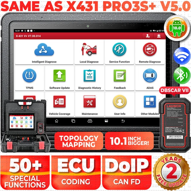2025 LAUNCH X431 PRO3S+ V+ V5.0 PRO 5 Outils diagnostics Codage ECU ...