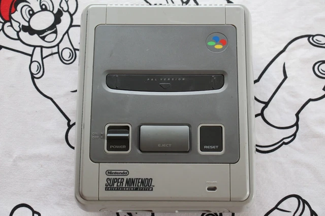SUPER NINTENDO SNES Solo Consola Modelo One Chip 1Chip-02 Pal Frg ...