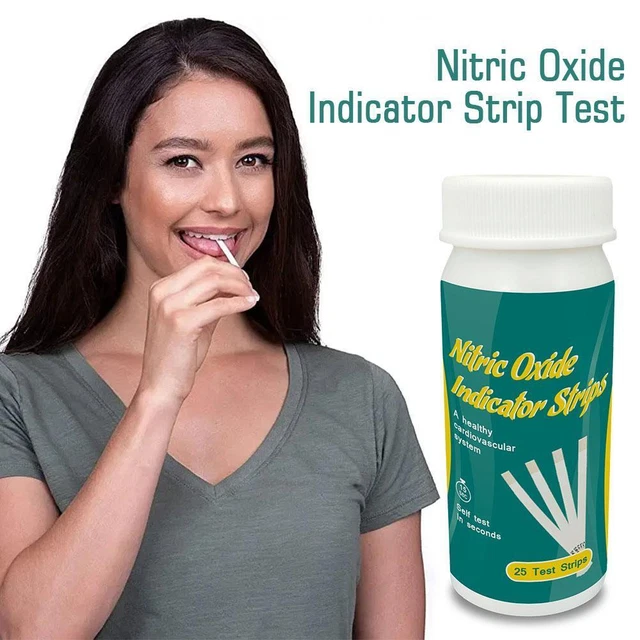 25 STRIPS NITRIC Oxide Indicator Strips Test Salivary Levels Nitrite ...