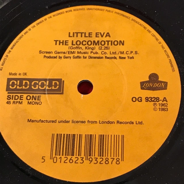 LITTLE EVA THE Locomotion 1983 UK 7" vinyl single EXCELLENT CONDITION ...