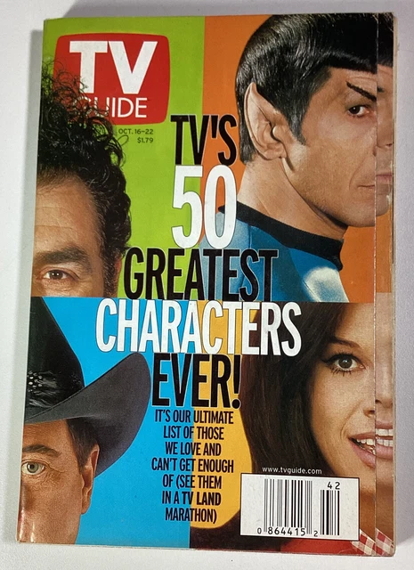 TV GUIDE 1999 50 Greatest Characters Star Trek Seinfeld Dallas Mary £13 ...
