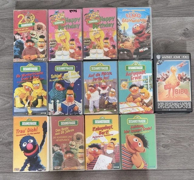 VHS PAKET 3 Sesamstrasse Sammlung Ernie Bert Bibo Sesame Street ...
