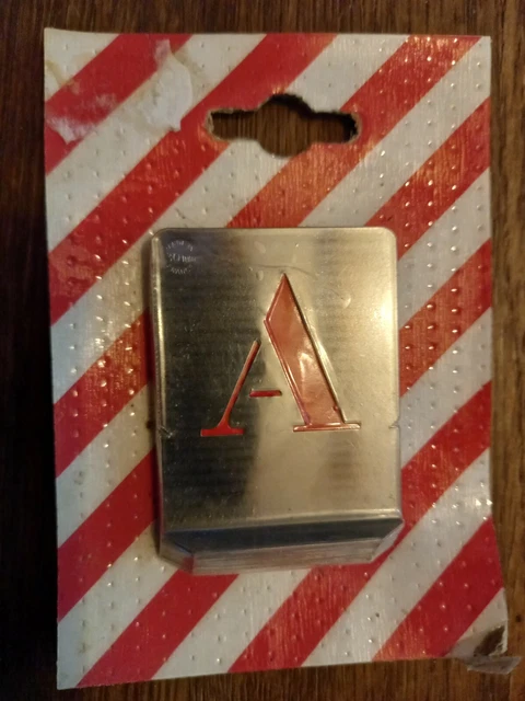 ANCIEN POCHOIR ZINC alphabet lettrage 30mm NEUF atelier industriel ...