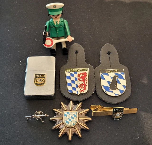 BAYERISCHE POLIZEI, SORTIMENT Pin Stern Kravattenklammer Brusttaschenabzeichen EUR 22,00 ...