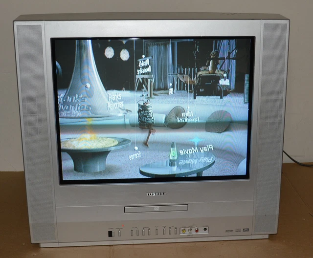 TOSHIBA MD20F11 CRT Pure Flat TV 20 Inch w/ DVD Player Stereo Retro ...
