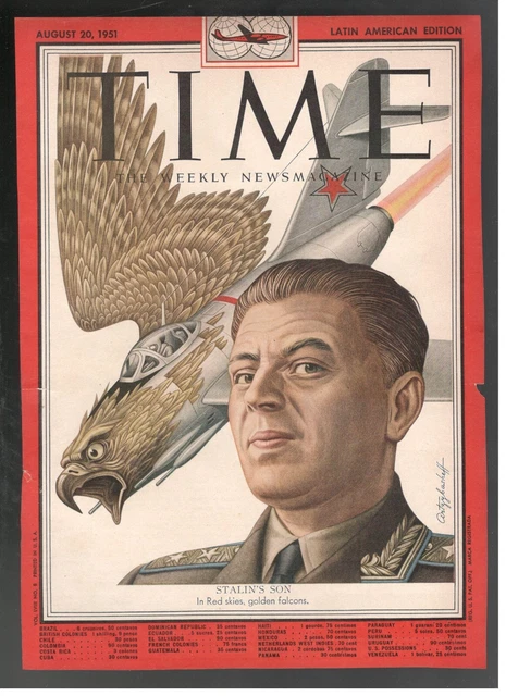 STALINE SON VASSILI Iosifovich Stalin Time 1951 Solo Housse 1 Page D ...