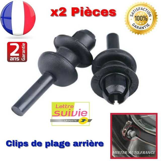 X2 CLIP FIXATION Plage Arriere PEUGEOT/CITROEN Clips 207 208 DS C2 3008 ...