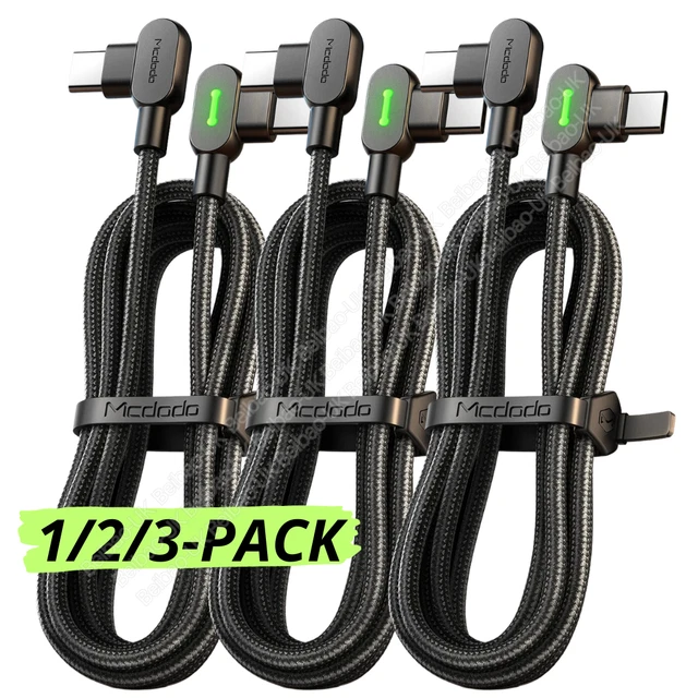 1/2/3PACK MCDODO 3A PD 60W USB C to Type C Fast Charging Cable Charger ...