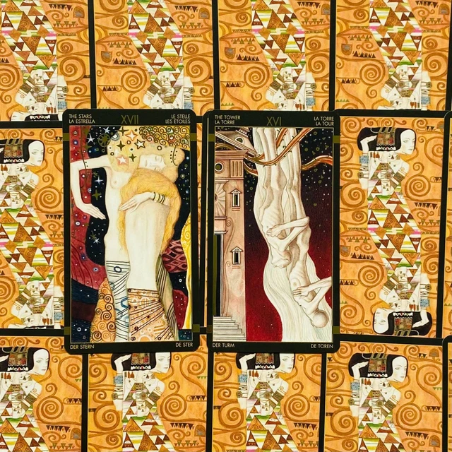 GOLDEN TAROT OF Klimt Deck Cards Multilingual Lo Scarabeo By Gustav ...