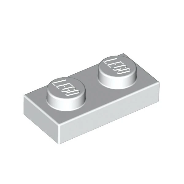 LEGO BRIQUES PIÈCES 10x Blanc 1x2 Clouté Plaque Mince Carreau - 302301 ...