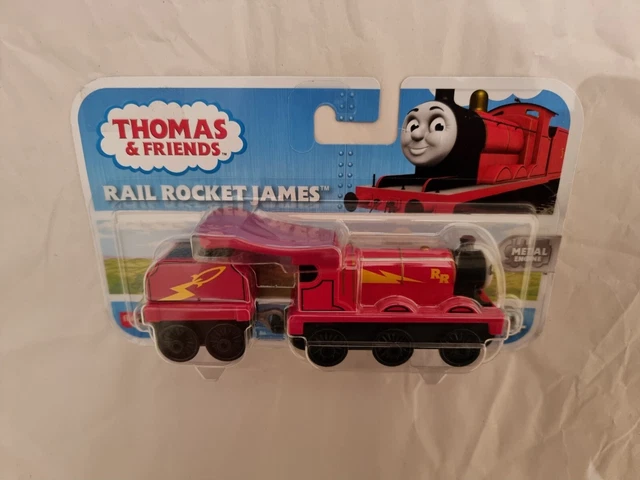 THOMAS TANK & Friends TRACKMASTER PUSH ALONG RAIL ROCKET JAMES METAL ...