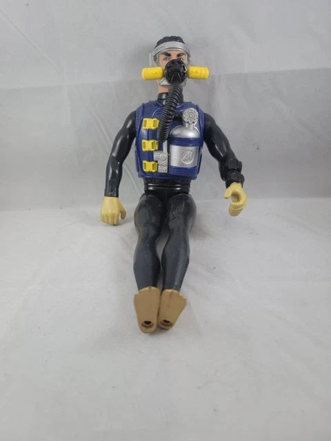 ACTION MAN FIGURE 11" Action Man Scuba-Diver Hasbro 1998 Vintage Water ...