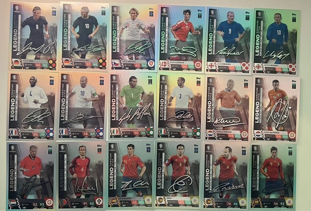 MATCH ATTAX EURO 2024 Full Set All 18 Legends Cards Mega Super Rare ...