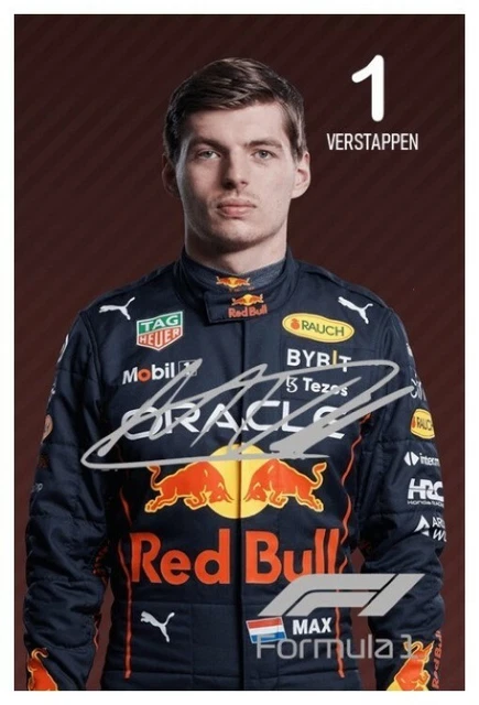 MAX VERSTAPPEN - RED BULL 2022 PORTRAIT F1 - 6x4 Signed Autograph PHOTO ...