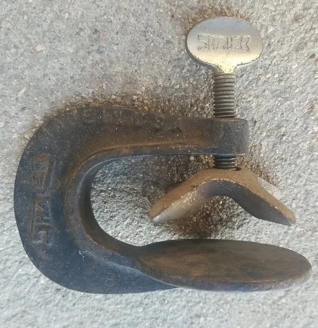 VINTAGE SHALER MADE in U.S.A. Iron Hand Clamp Tire Repair -RAPID ...