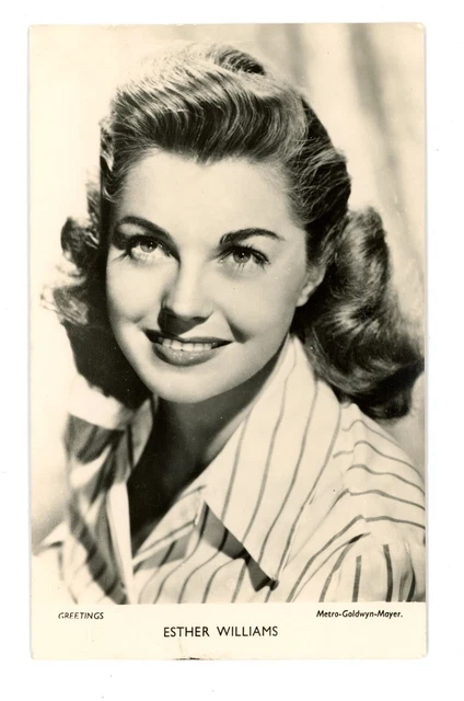 VINTAGE ESTHER WILLIAMS photograph actress card Metro Goldwyn Mayer ...
