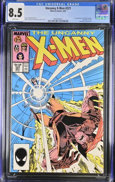 UNCANNY X-MEN #221 CGC 8,5 1ère application Mister Sinister MCU '97 pages blanches EUR 5,15 ...