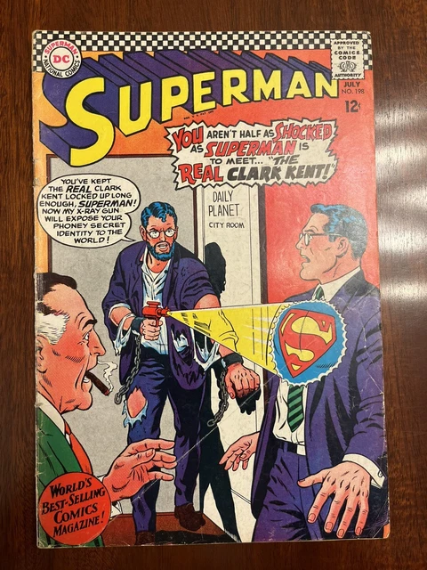 SUPERMAN #198 1967 âge d'argent vintage DC Comics EUR 12,17 - PicClick FR