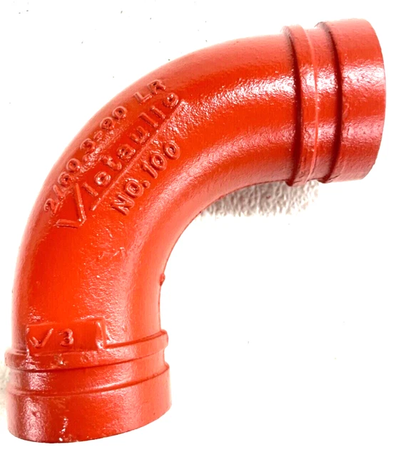 VICTAULIC 2& 90 Degree Elbow Fig. 100 Long Radius Grooved End Pipe ...