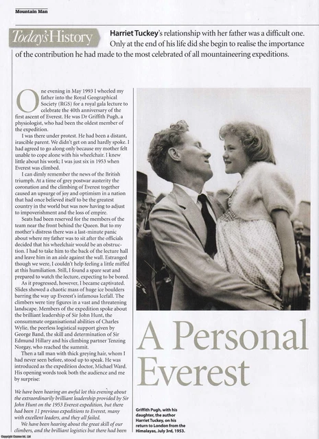 DR GRIFFITH PUGH, Unsung Hero Of Everest; By His Daughter. An Original ...