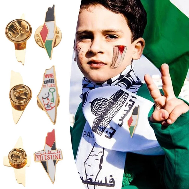 1/50/100X PALESTINE MAP Enamel Badge Palestinian Flag Brooch о {э }η ι ...