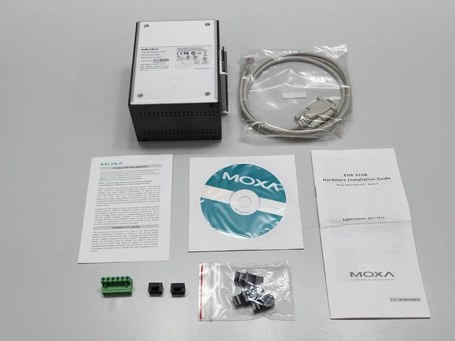 MOXA EDS-510A-1GT2SFP ETHERNET Switch 3093000000061 Rev 1.3.1 EUR 1.231 ...