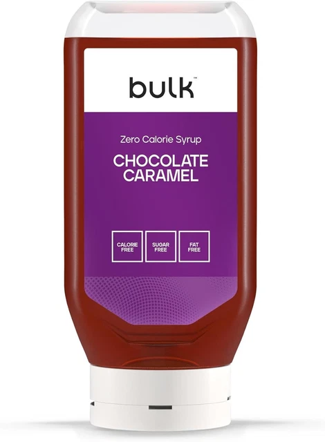 BULK ZERO CALORIE Syrup, Sugar Free, Chocolate Caramel, 400 ml, 80 ...