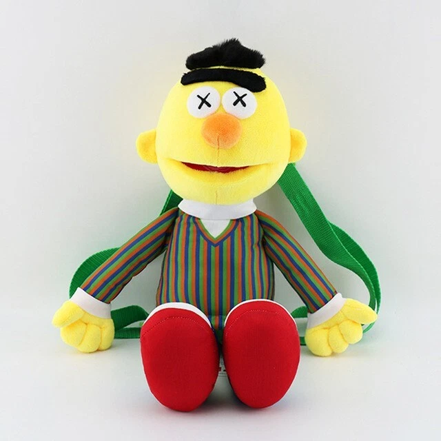 SESAME STREET PLUSH Backpack Bert X eyes Plush Bag Childrem's School ...