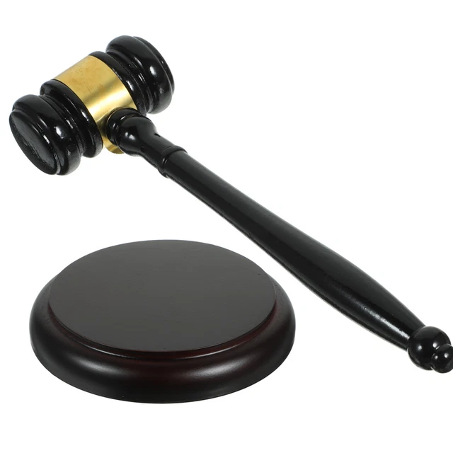 WOODEN AUCTION HAMMER Court Judge Gavel Props Hammers Sales £17.15 ...