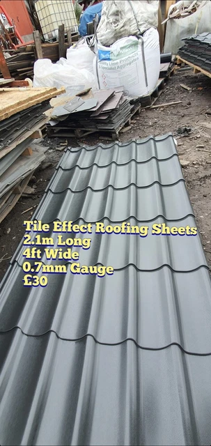 TILE EFFECT ROOFING Sheets £31.90 - PicClick UK