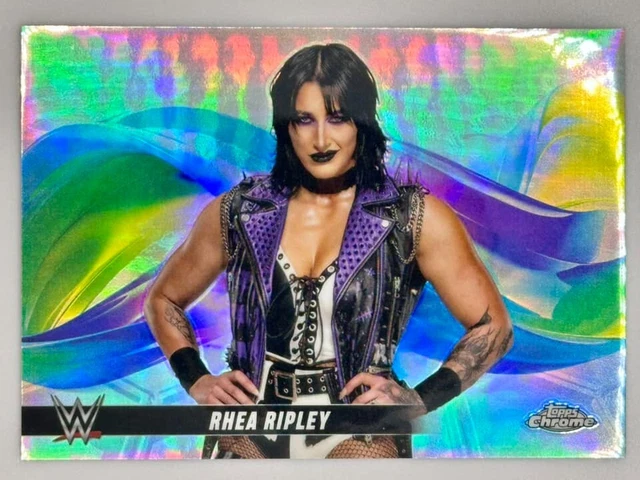 2025 TOPPS CHROME WWE RAW Helix #HLXRHE Rhea Ripley SSP CASEHIT EUR 499 ...