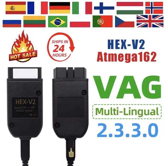 VCDS HEX-V2 23.3.1 Diagnosetool für VAG Audi VW Skoda Seat ...