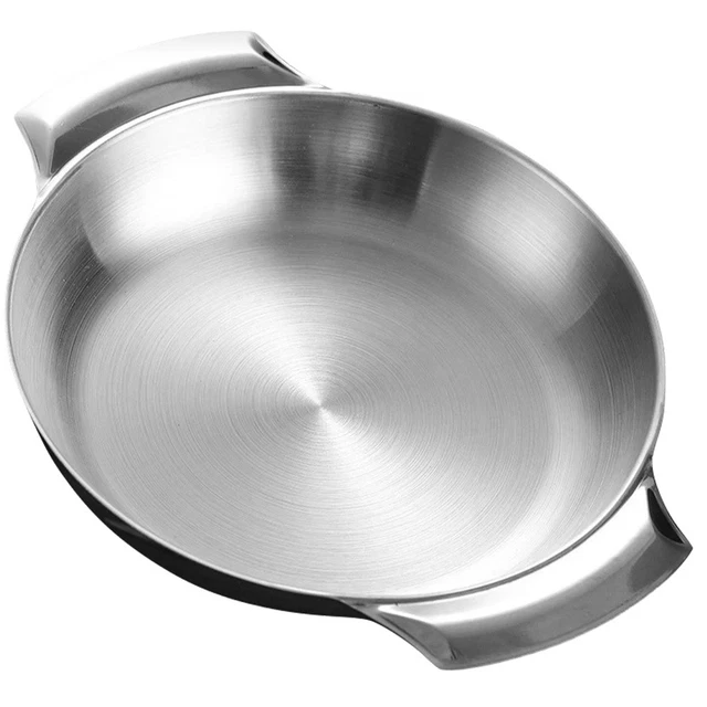 COOKING POT FOR Home Double Handle Stainless Steel Pans Cookware $20.99 ...