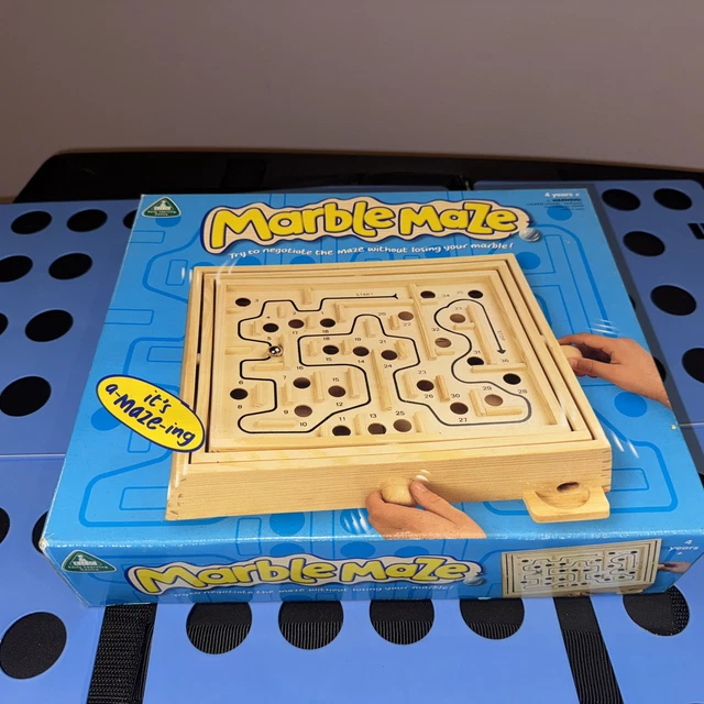 MARBLES WOODEN MAZE Game ELC 4+ Years. New Unopened Vintage £8.98 ...