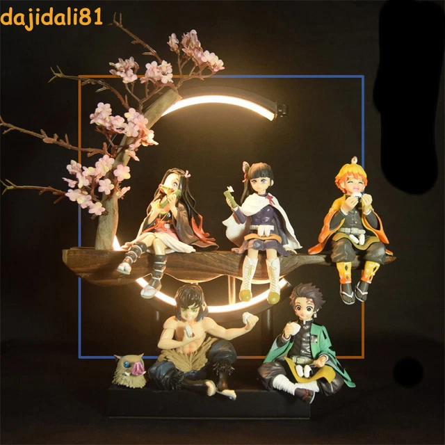 DEMON SLAYER NEZUKO Zenitsu Tanjirou LED Light up PVC Figure Statue ...