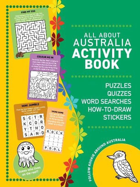 ALL ABOUT AUSTRALIA Activity Book: Puzzles, Quizzes, Word Searches, Stickers, Ho EUR 16,98 ...