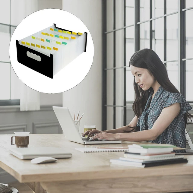 MULTI-LAYER FOLDER BAG Accordion File Organizer Plastic Receipt Paper ...