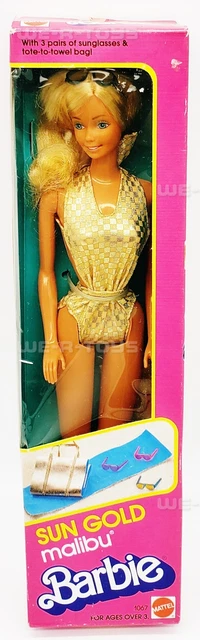 POUPÉE BARBIE SUN Gold Malibu Barbie Mattel 1983 #1067 NEUVE EUR 152,30 ...