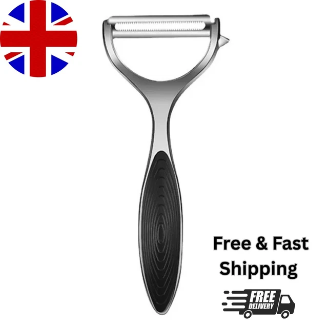 HEAVY DUTY CHROME Alloy Kitchen Potato Peeler Fruit Vegetable Rapid ...