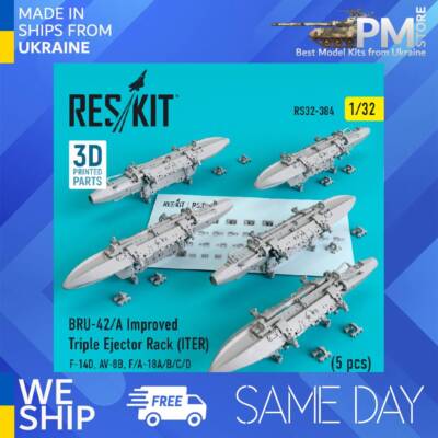 RESKIT RS32-0384 - 1/32 BRU-42/AImproved Triple Ejector Rack (ITER ...