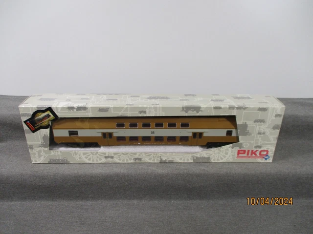 PIKO SPUR H0 53101 Personenwagen Doppelstock Steuerwagen DR unbespielt ...