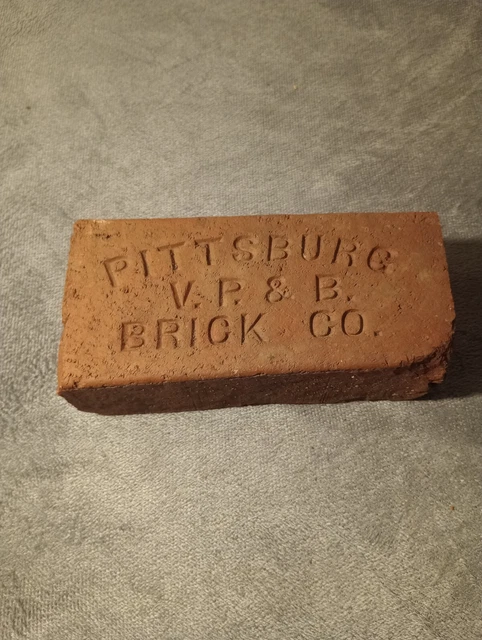 RARE HISTORICAL PITTSBURGH V P. & B. Brick Co ANTIQUE Paver FIRE BRICK ...
